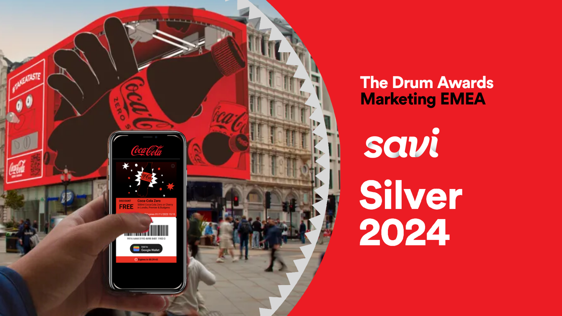 savi win silver at The Drum Awards for Marketing for Coca-Cola